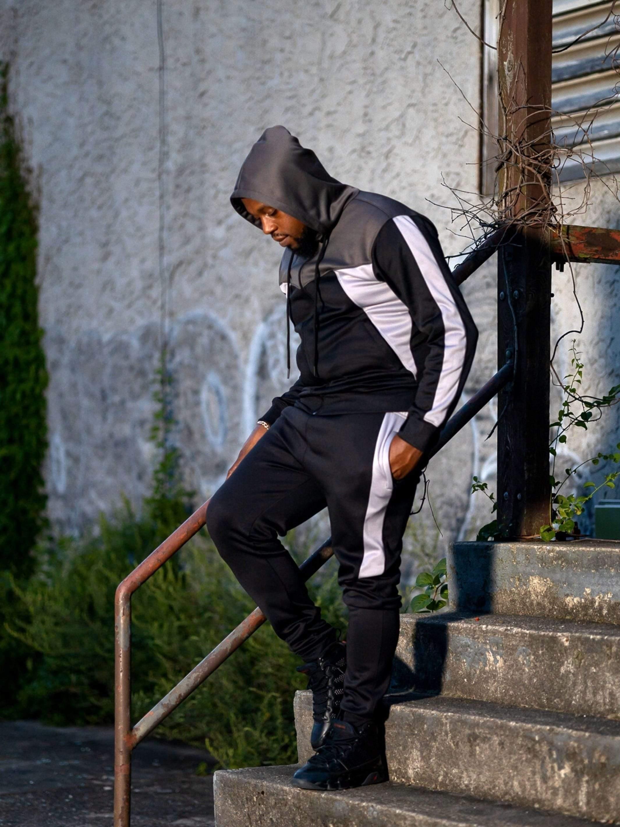 Socialite | Men's Tracksuit Black/Grey – Statement Piece NY